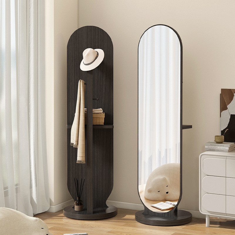 Rotating Dressing Mirror Floor Hanger Mirror Integrated Full-length ...