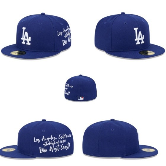 MLB Los Angeles Dodgers 59F.IF.TY Team Verbiage Royal&White Fitted Hat ...