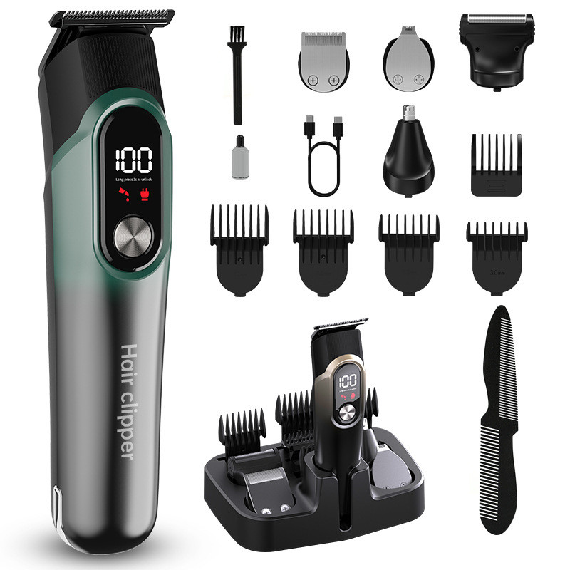 Hair Clipper Five-in-One Set Digital Display Electric Hair Clipper ...