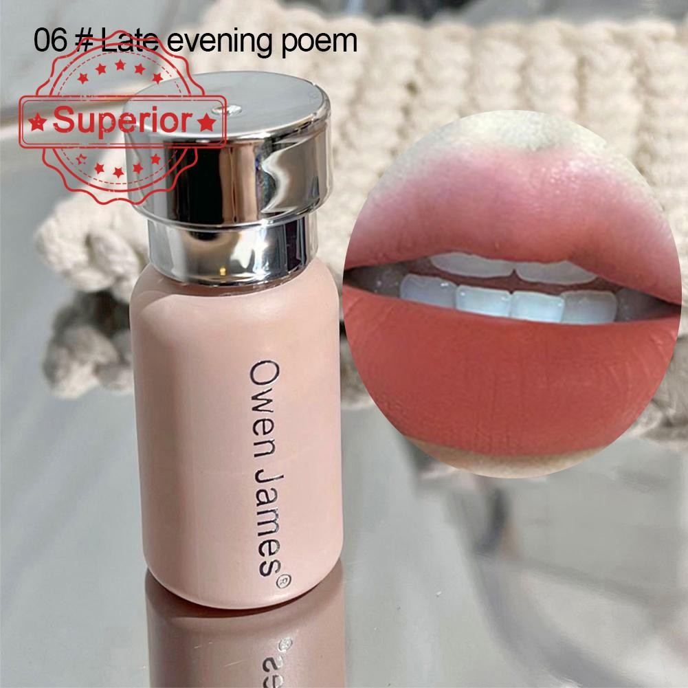Owen James Matte Matte Velvet Lip Glazed Long Lasting 6 Ot To Color Fade Lipstick N2r9 | Shopee ...