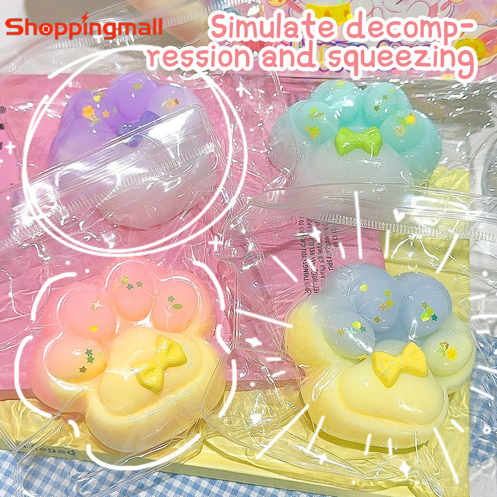 Cute Plush Mini Cat Paw Squeeze Toy - Cat Paw TPR Slow Rebound Toy ...