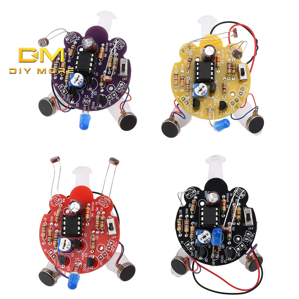 DIYMORE Photosensitive Mobile Robot Kit Firefly DIY Bulk Tail Breathing ...