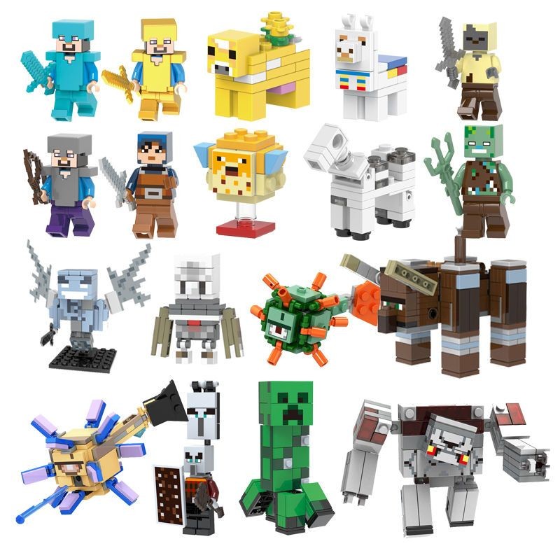 Minecraft Minifigure Building Blocks Compatible Lego Assembled Toys ...