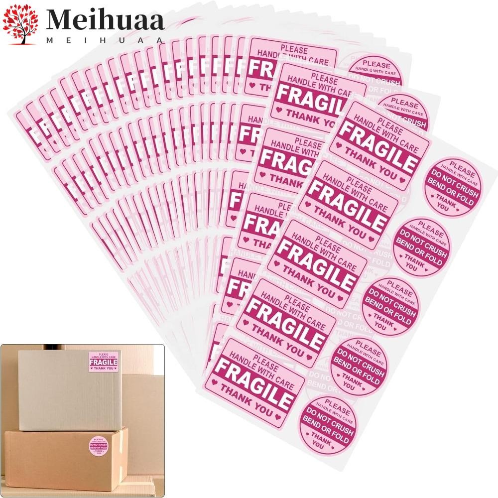 MEIHUAA 100PCS Fragile and Vulnerable Items, Paper Multicolour Label ...
