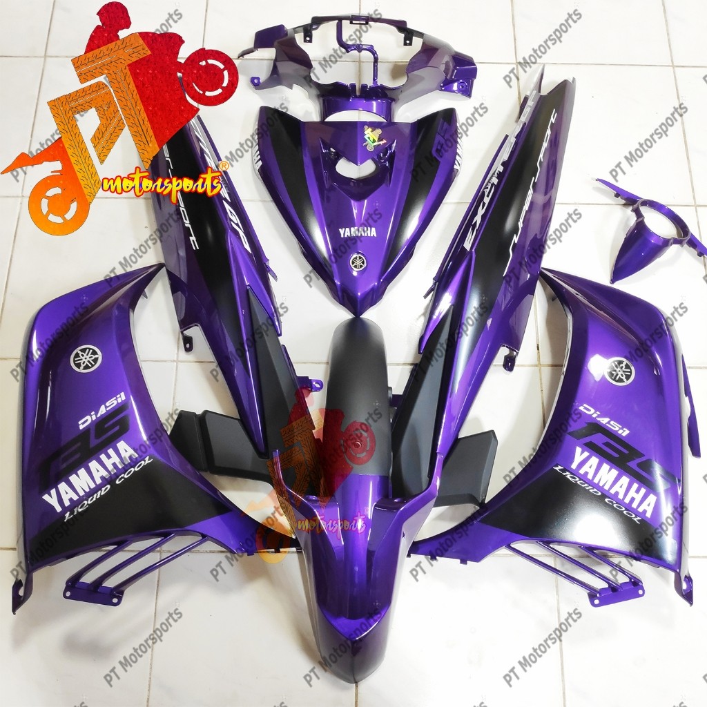 Yamaha Lc 135 Cover Set Bodyset Purple Violet EXCITER GP LC135 V2 V3 V4 ...