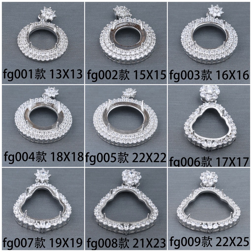 Pendant Empty Holder Retro Style Full Diamond Single More than Pendant ...