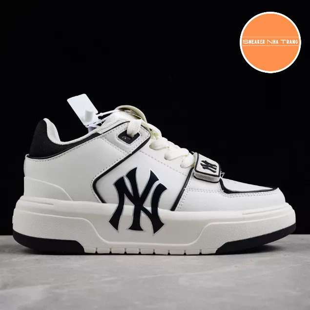 MLB chunky liner mid NY kasut hitam putih fullbox versi cantik | Shopee ...