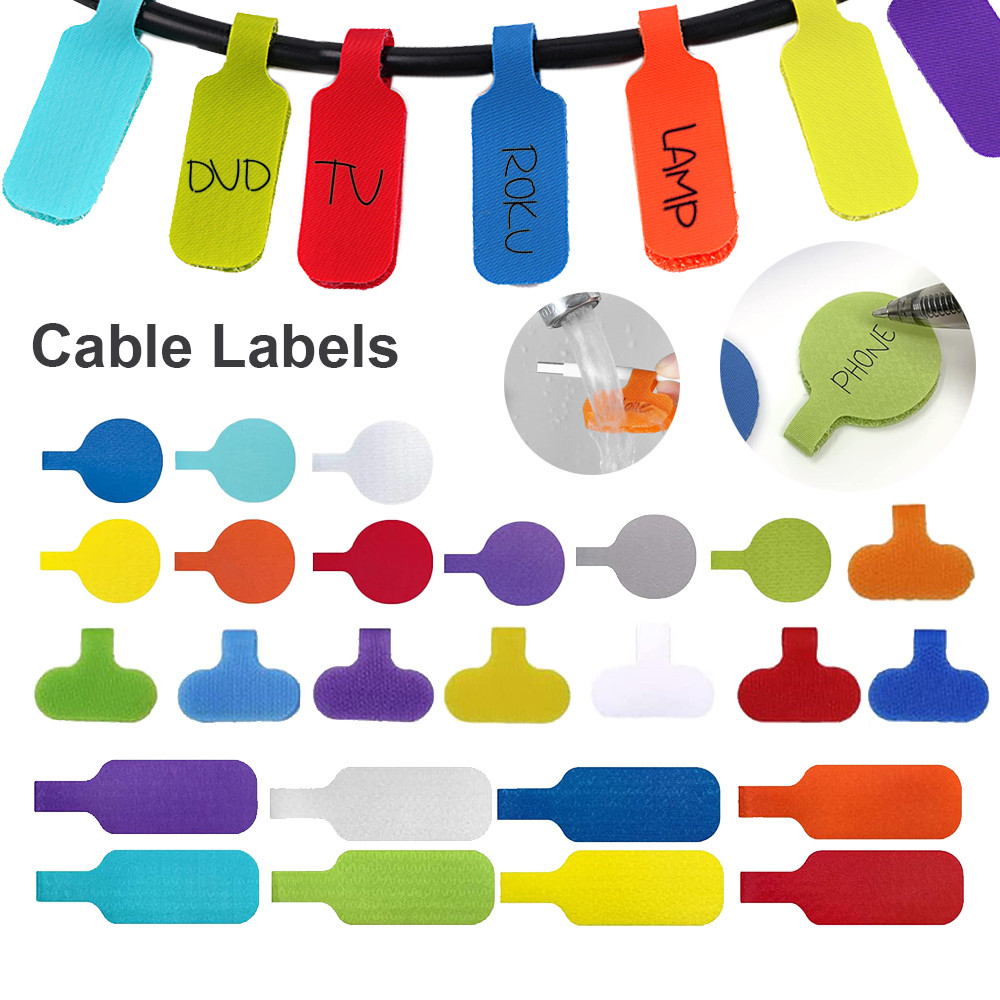 8-24 Pieces Multicolor Cable Labels, Medium, Office Wire Labels, Wire ...