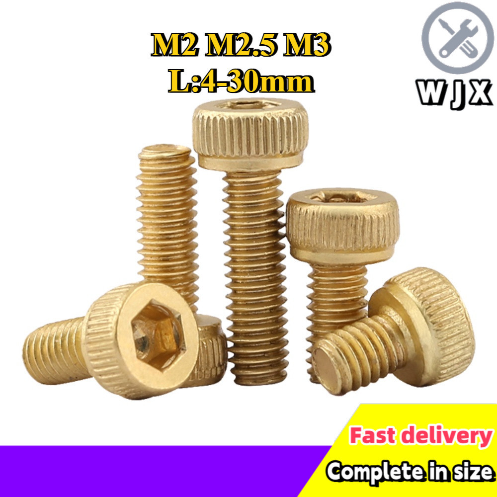 M2/m2.5/m3 Brass Hexagon Socket Screw Extended Cylindrical Head Bolt ...