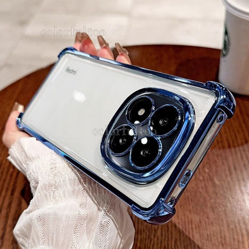 Plating Square Soft Clear Casing For Xiaomi Redmi Note 14 Pro Plus ...