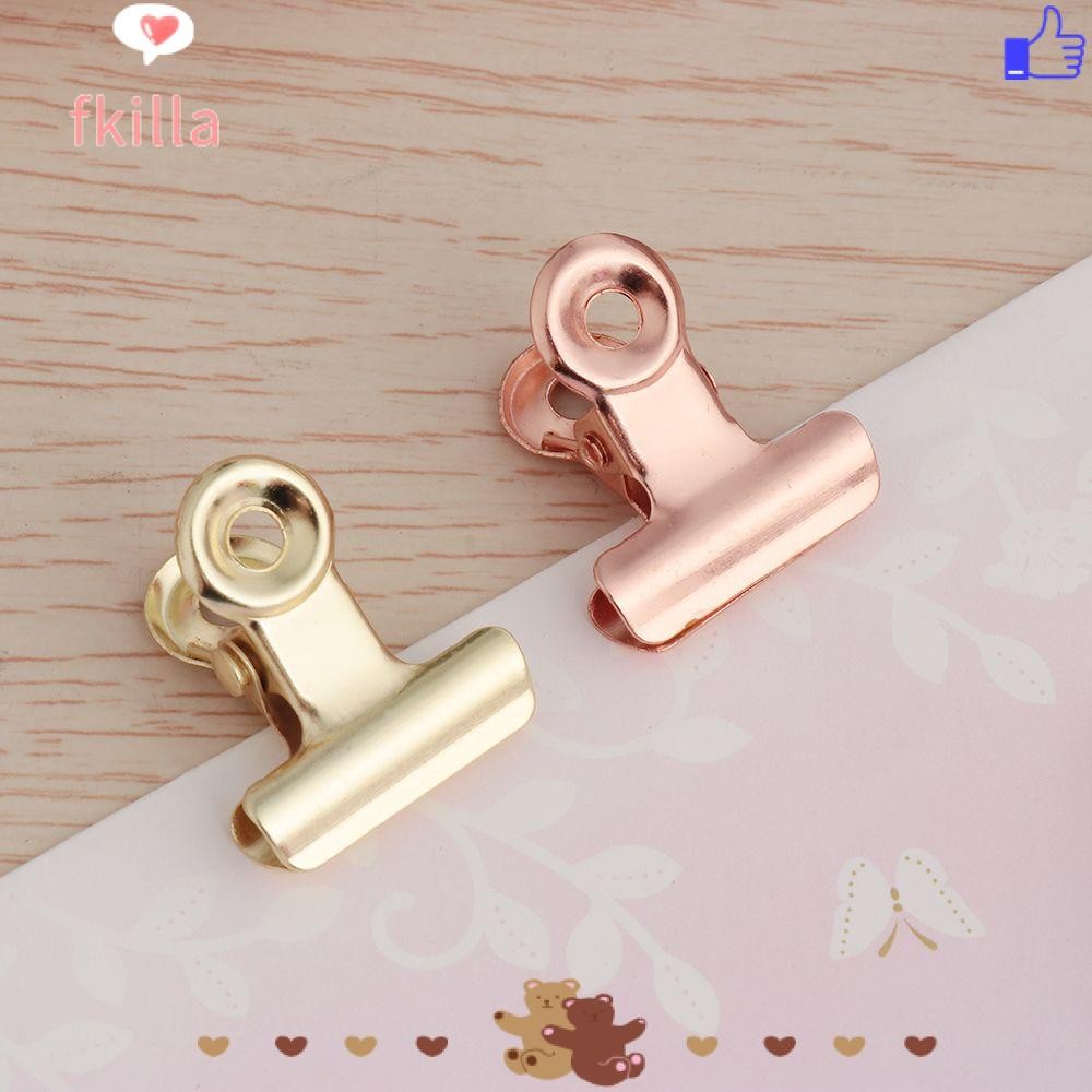 FKILLA1 6PCS Bag Clips Stainless Steel Calendar Letter Paper Photo File ...