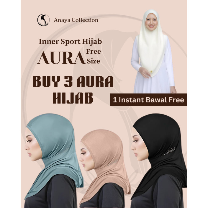 New Arrival! Tudung Sukaan Aura Sport Hijab Lycra Cotton | Shopee Malaysia
