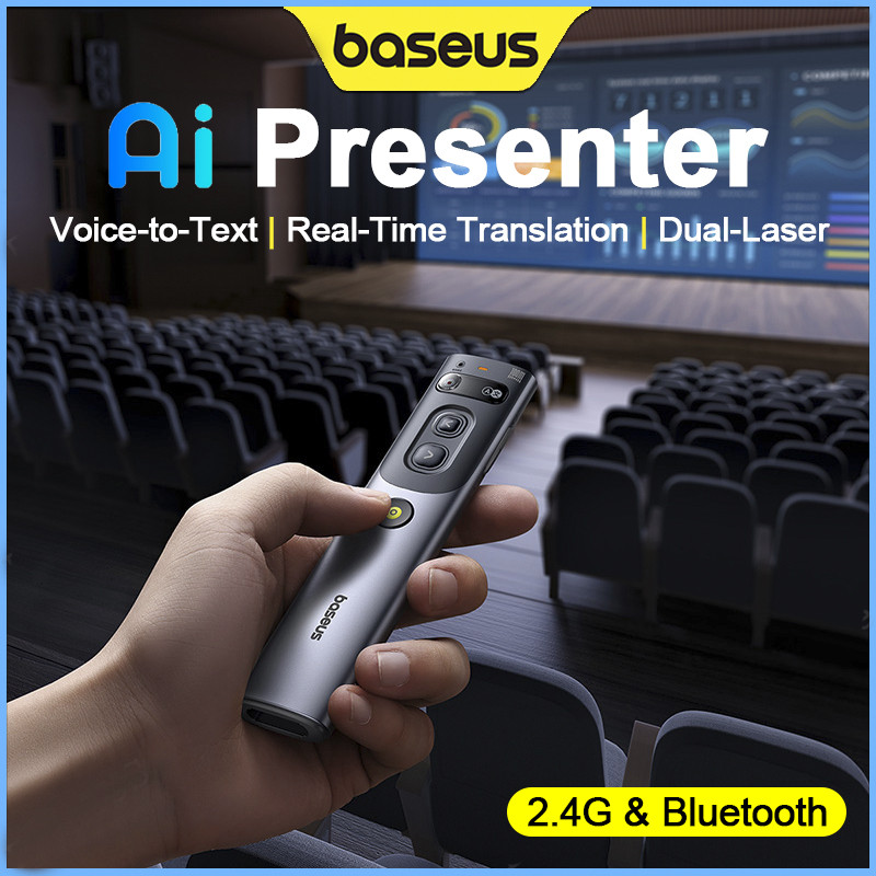 Baseus new AI Voice Wireless Presenter PPT Pointer 2.4G Bluetooth ...