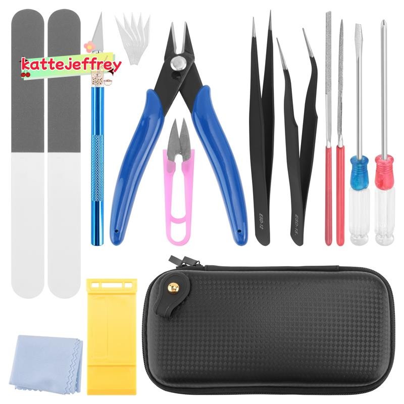 15 PCS Model Tools Kit Modeler Basic Tools Hobby Building Tools Kit for ...