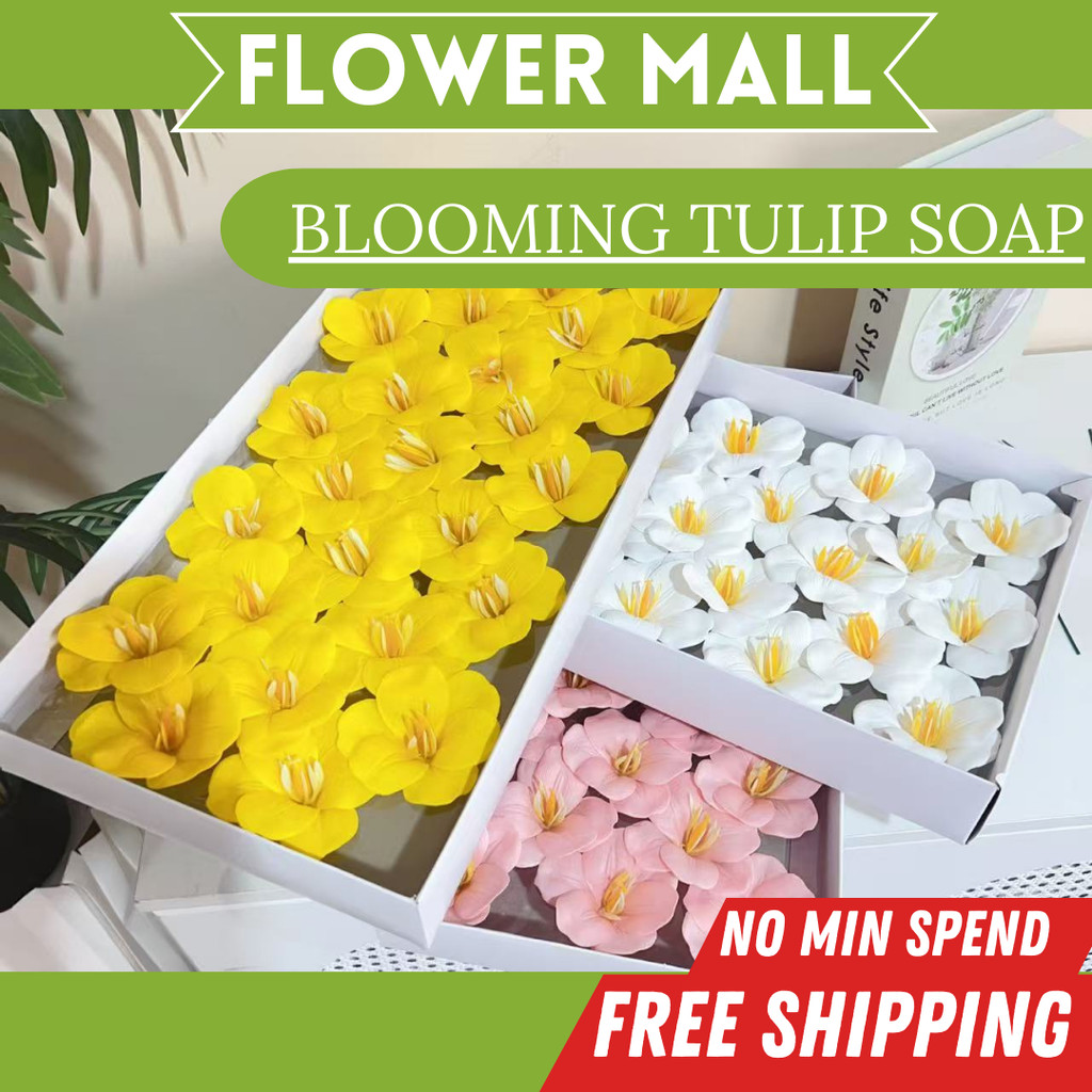 (25PCS) TULIP SOAP Flower With Base Fragrant Soap Chamomile Rose Daisy ...