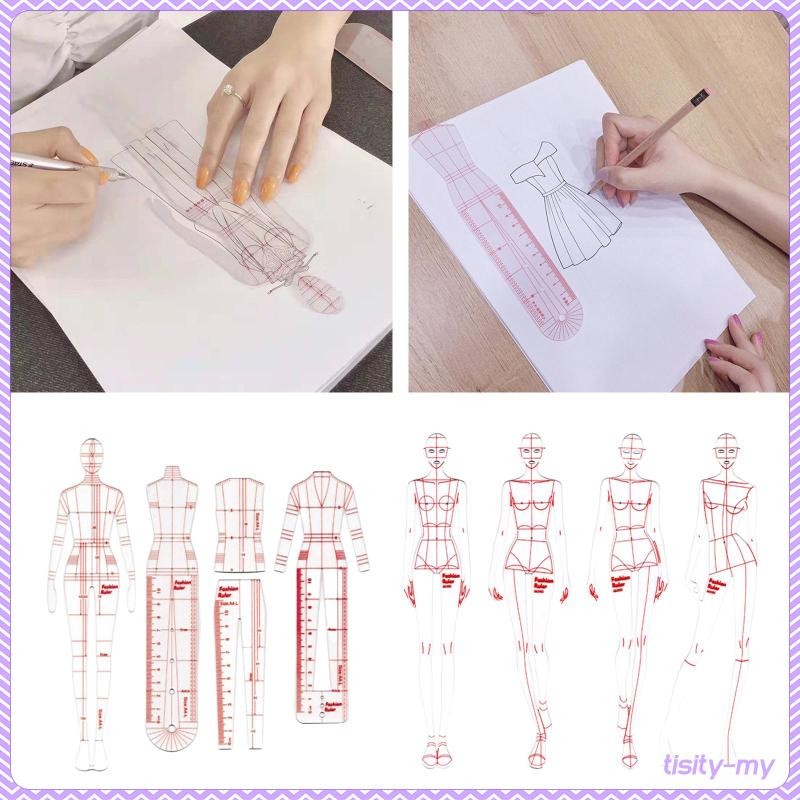 [TisityMY] Clothing Design Ruler Drawings Patterns Rulers Humanoid ...