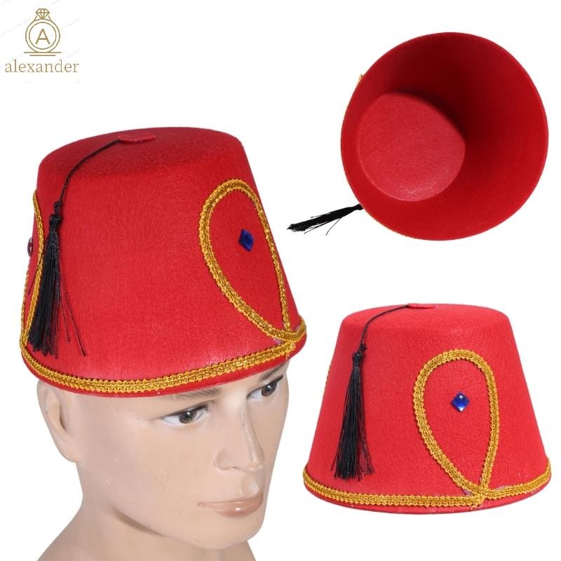 Alex Exotic Turkish Hat Moroccan Themed Headwear with Gold Trim Black ...