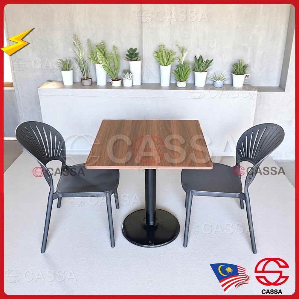 Cassa Moire Melamine Top Round / Square Dining Cafe Table 70cm Diameter ...