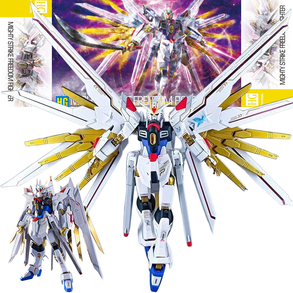 Gundam MIGHTY STRIKE FREEDOM FIGHTER Movable Joint Model HG1/144 Action ...