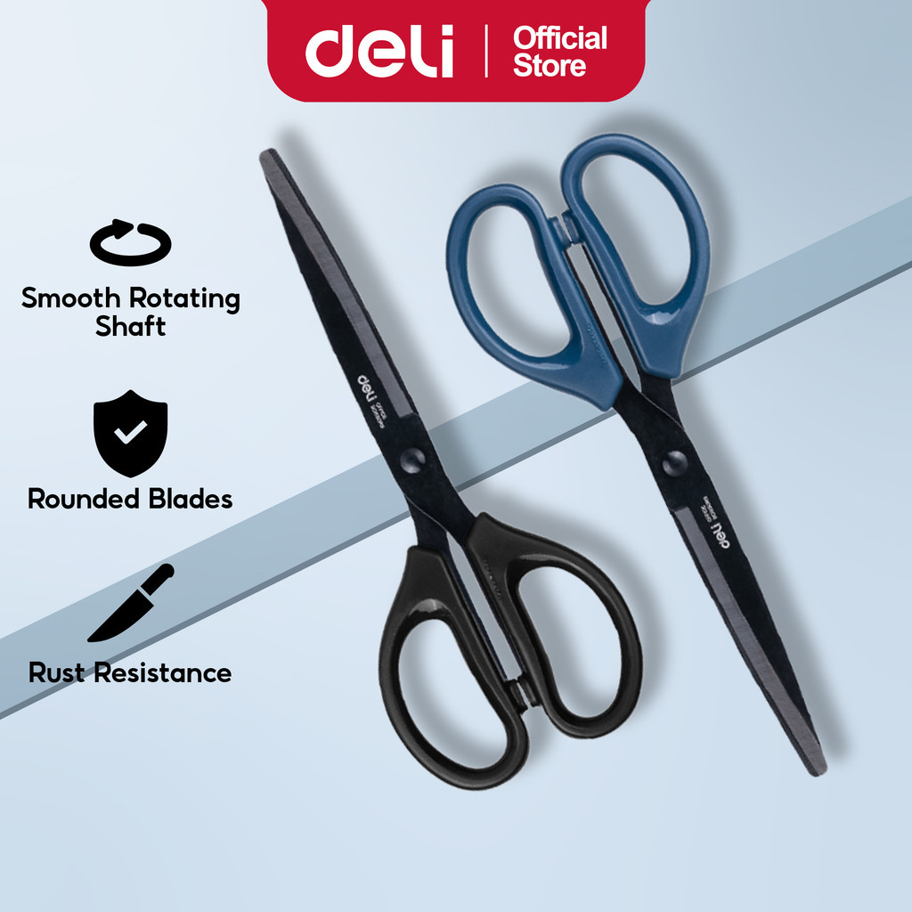 Deli Stainless Steel Office Scissor Anti Rust Blade Sharp Durable ...
