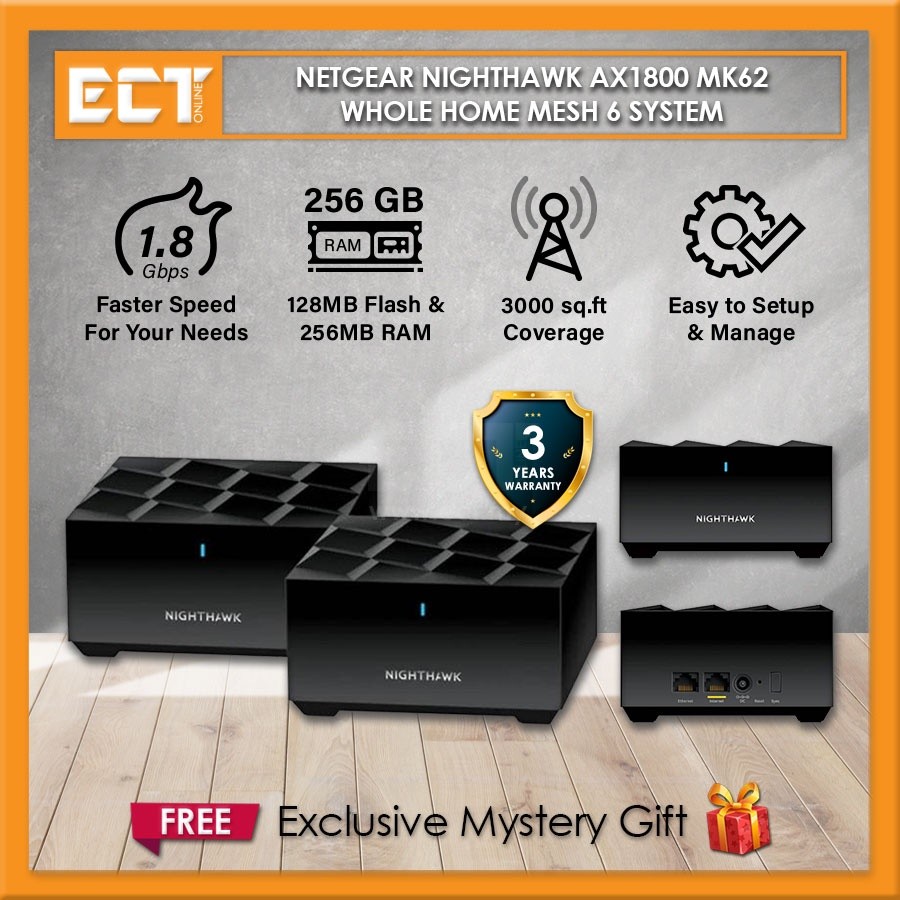 Netgear Nighthawk AX1800 MK62 Whole Home Mesh 6 System | Shopee Malaysia