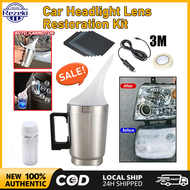 Car Headlight Polish Restoration Kit head lamp coating set for Headlamp ...