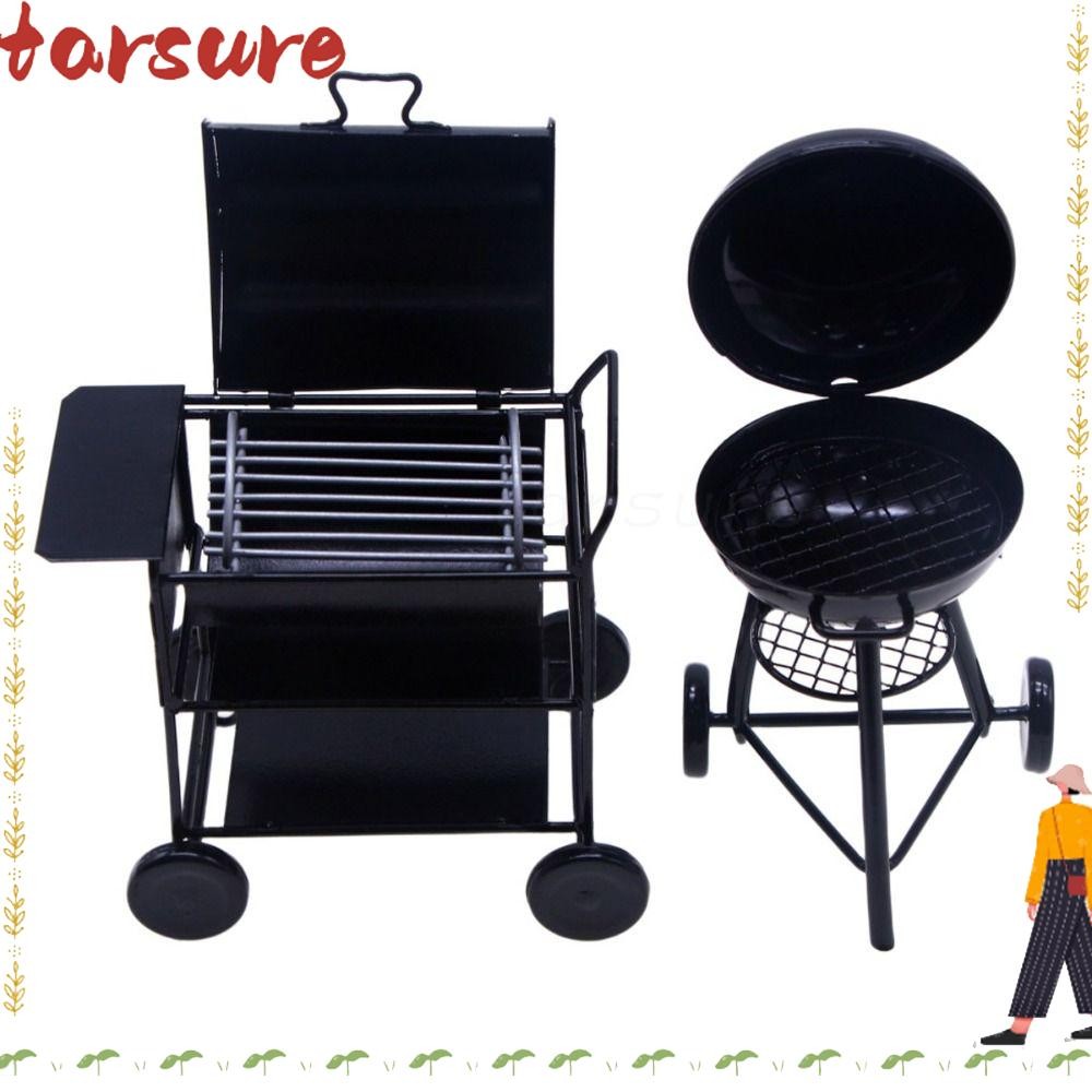 TARSURE Dollhouse Barbecue Rack, Black Kitchen Scene Model Miniature ...