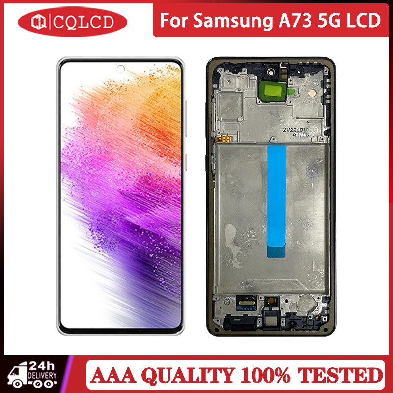 AMOLED LCD Screen For Samsung A73 5G Display A736 LCD Touch Screen Digitizer Assembly For SM ...