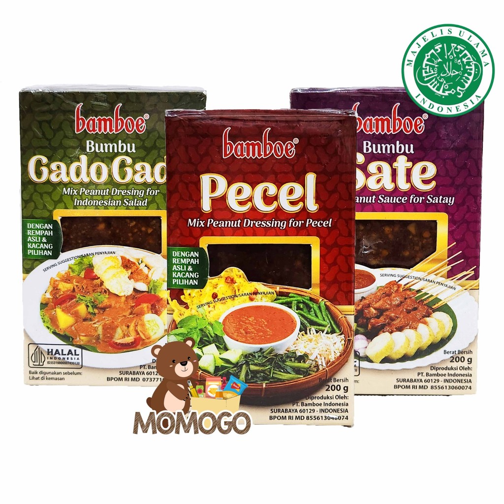 Bamboe SEASONING PECEL/SATE/GADO-GADO 200GR | Shopee Malaysia
