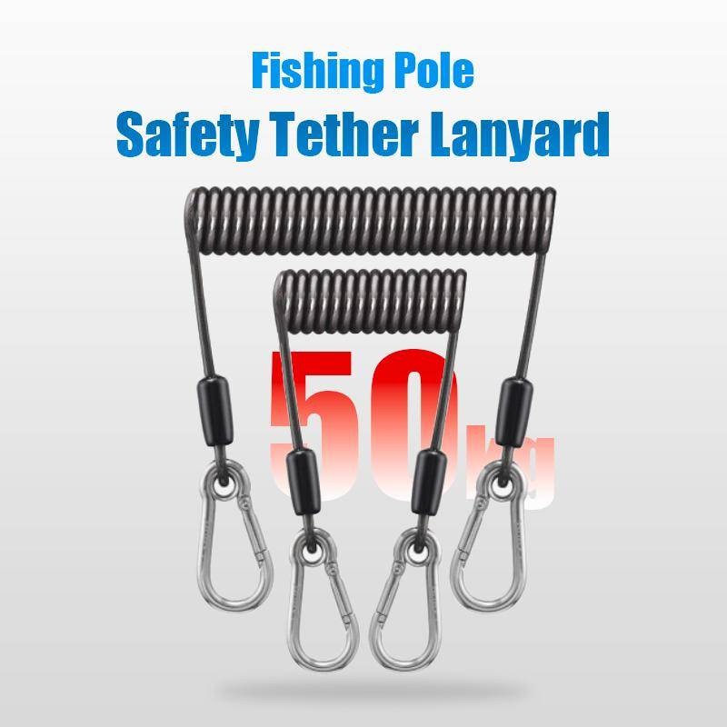 304 Stainless Steel Fishing Rod Safety Tether: Heavy Duty Kayak Paddle ...