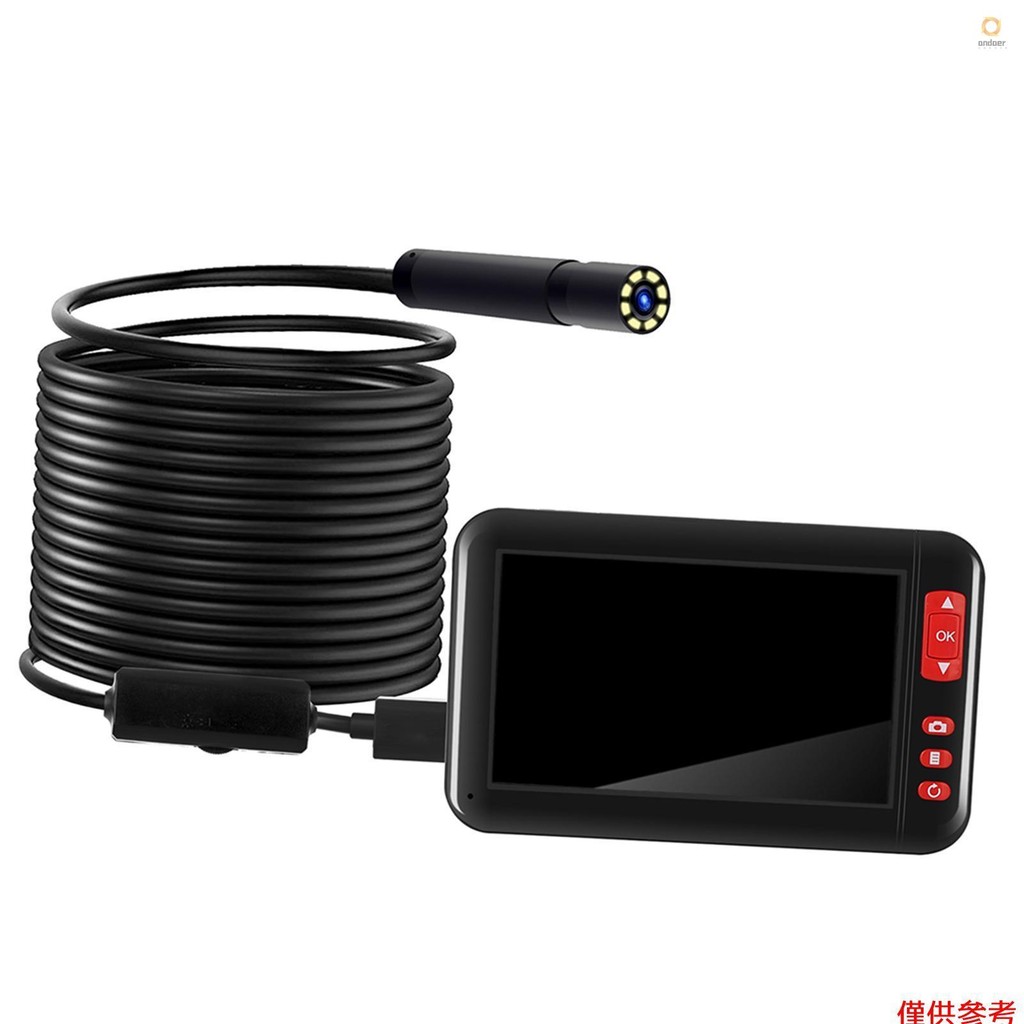 Industrial Endoscope Borescope Inspection Camera Built-in 8pcs LEDs 8mm ...