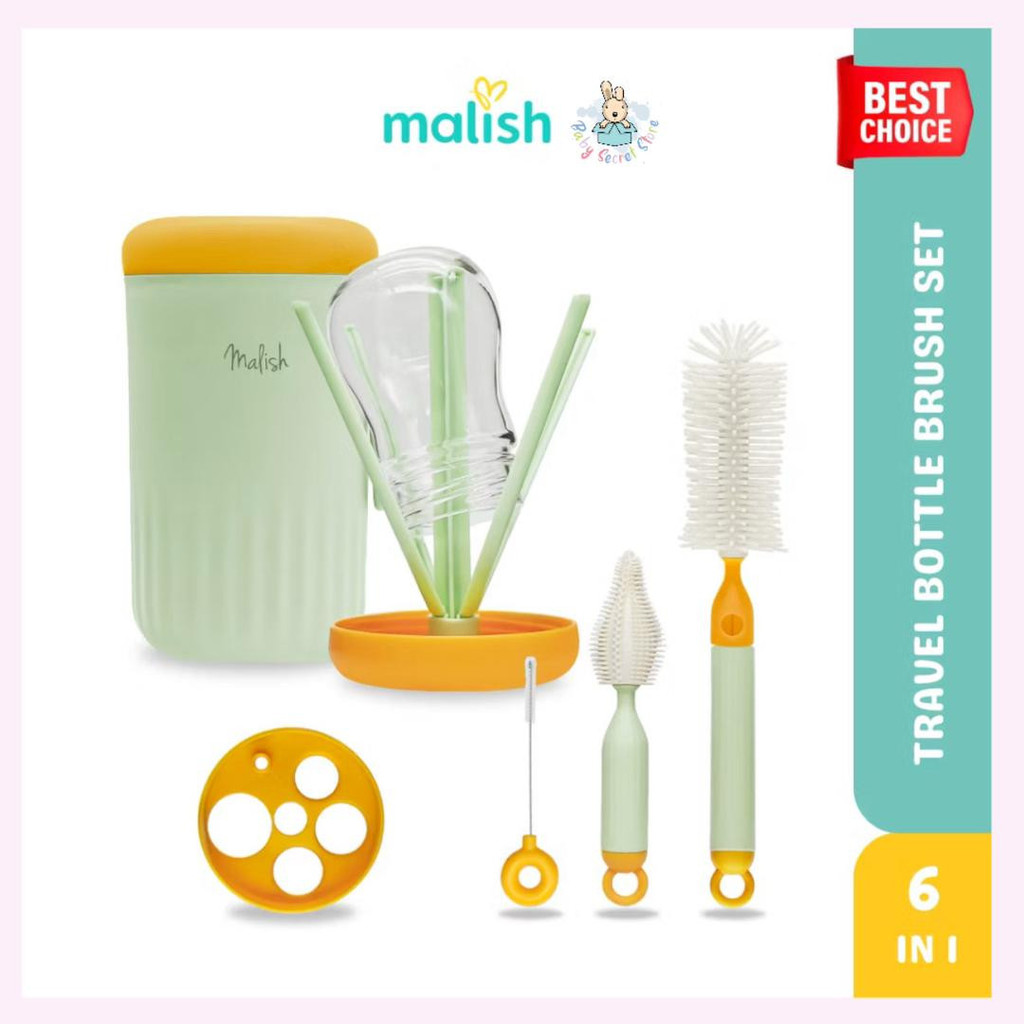 Malish Home Travel Silicone Bottle Brush Set | Shopee Malaysia