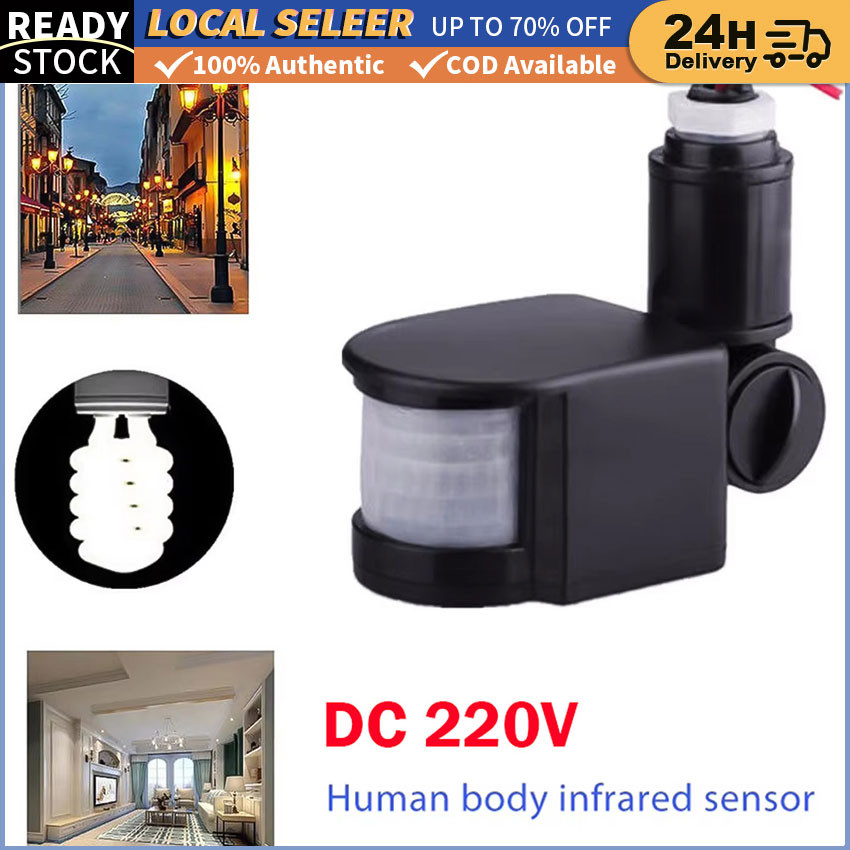 220V 10A PIR Motion Sensor Detector Automatic Infrared 180° Rotating ...