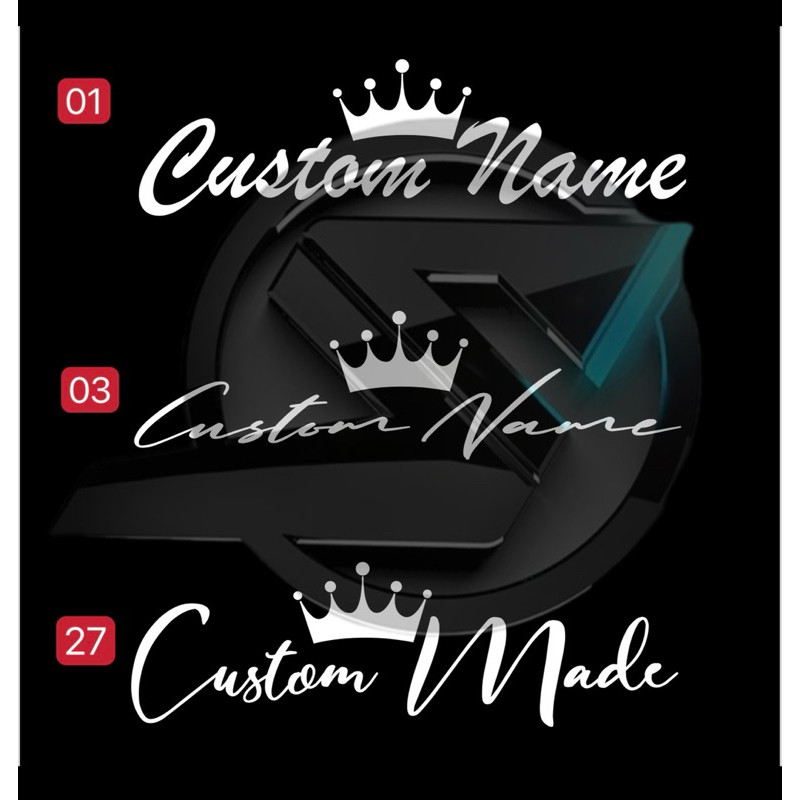 (Ready stock) S1358# Custom your name /Custom made Crown design Car ...