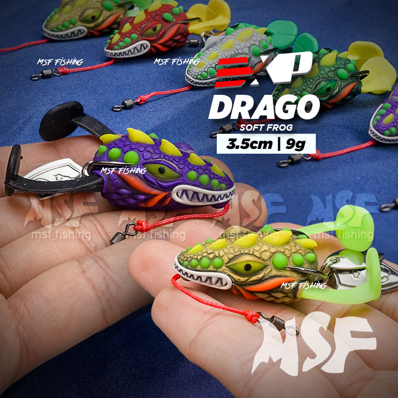 [MSF] EXP Drago Soft Frog 3.5cm 9g | Snakehead Hunter Katak Getah Casting Frog Umpan Tiruan ...
