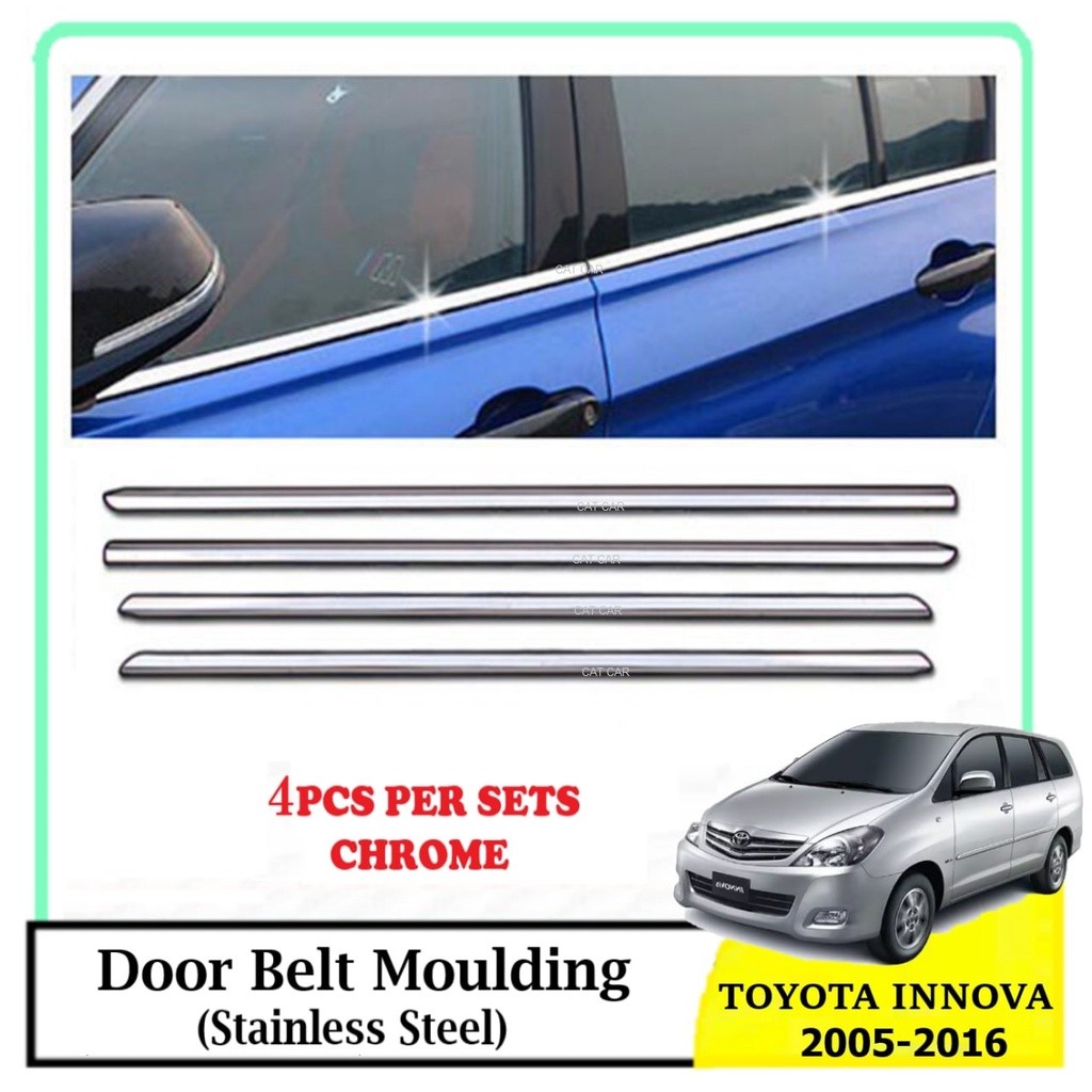 Toyota Innova 2005 - 2016 Window Trim Chrome Lining / Door Belt ...