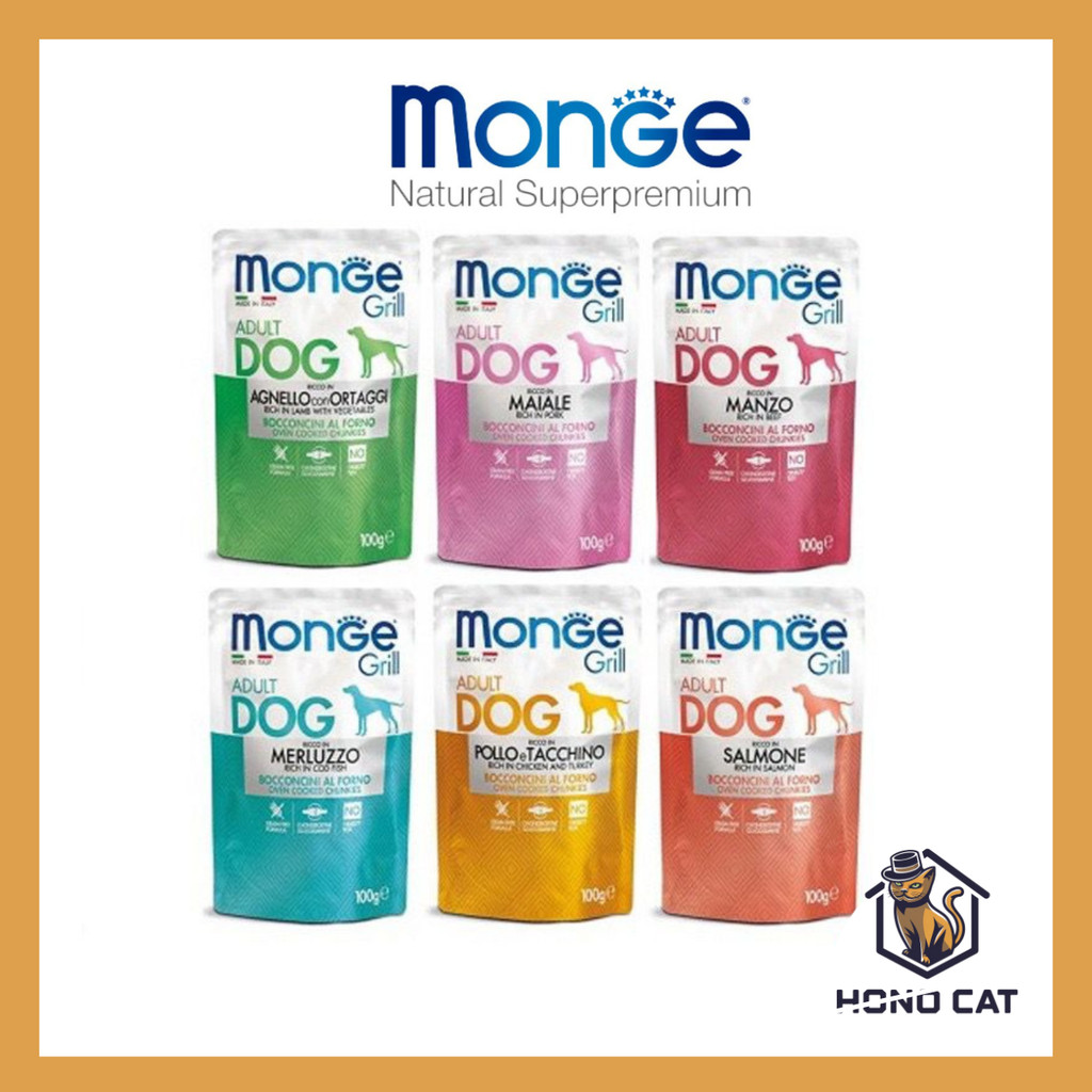 Monge Grill 100g - Salmon / Cod Fish / Chicken&Turkey / Pork / Lamb ...