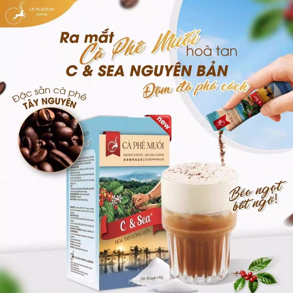 Vietnam Sea Salt Coffee C & Sea Ca phe mu Original Authentic Sea Salt ...