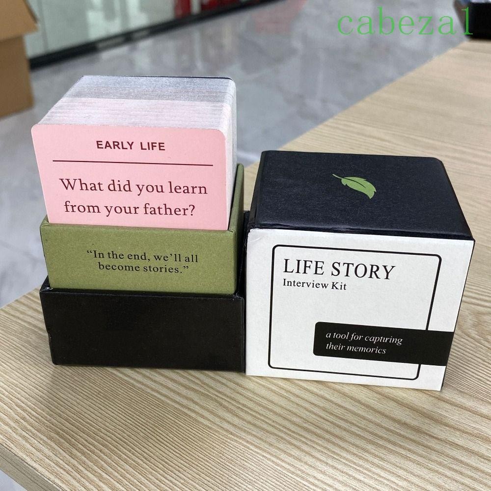 CABEZA Ice Breaker Conversation Cards, Family Game Night Paper Family ...