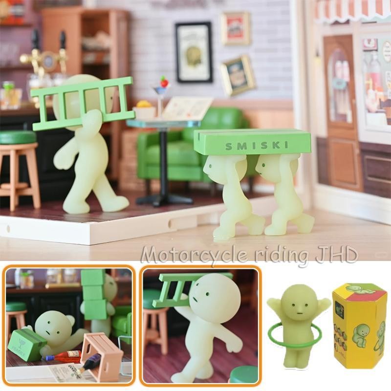 Cartoon smiski Luminous Corner Fitness Series Work Series Sonny Angel ...