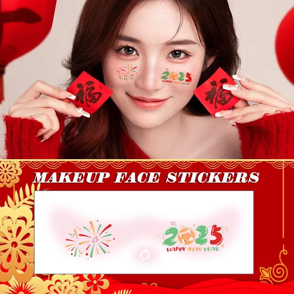 New Year's Day Face Stickers Atmosphere Cute Blush Prom Decoration ...