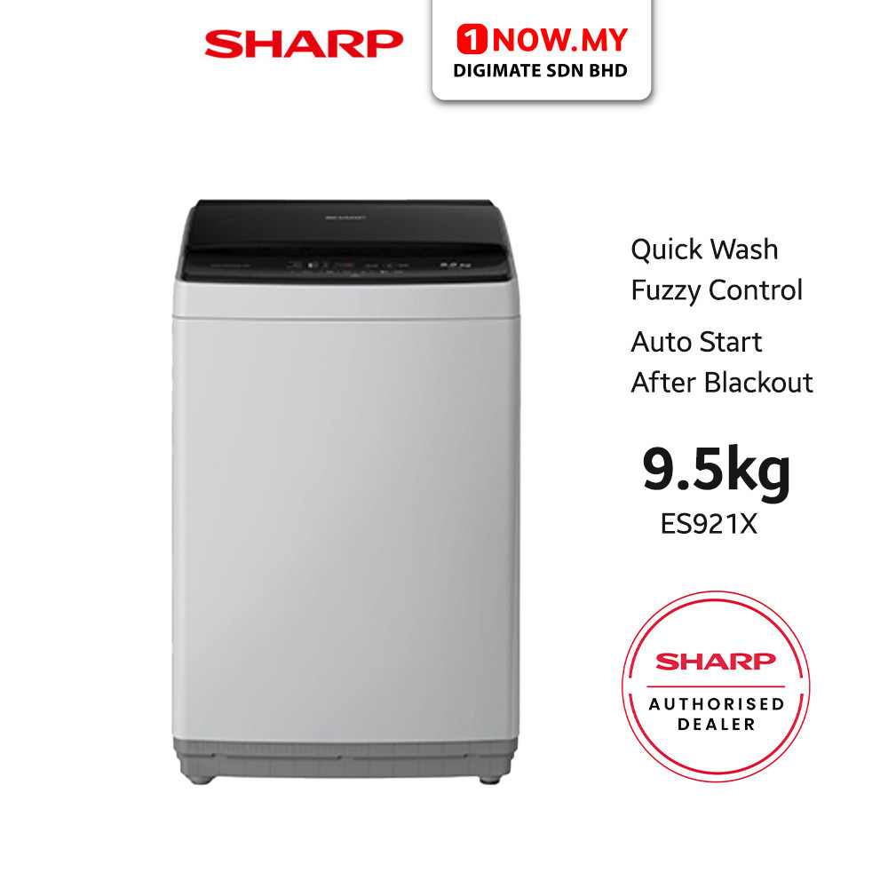 SHARP 9.5kg Fully Auto Top Load Washing Machine ES921X | Mesin Basuh ...