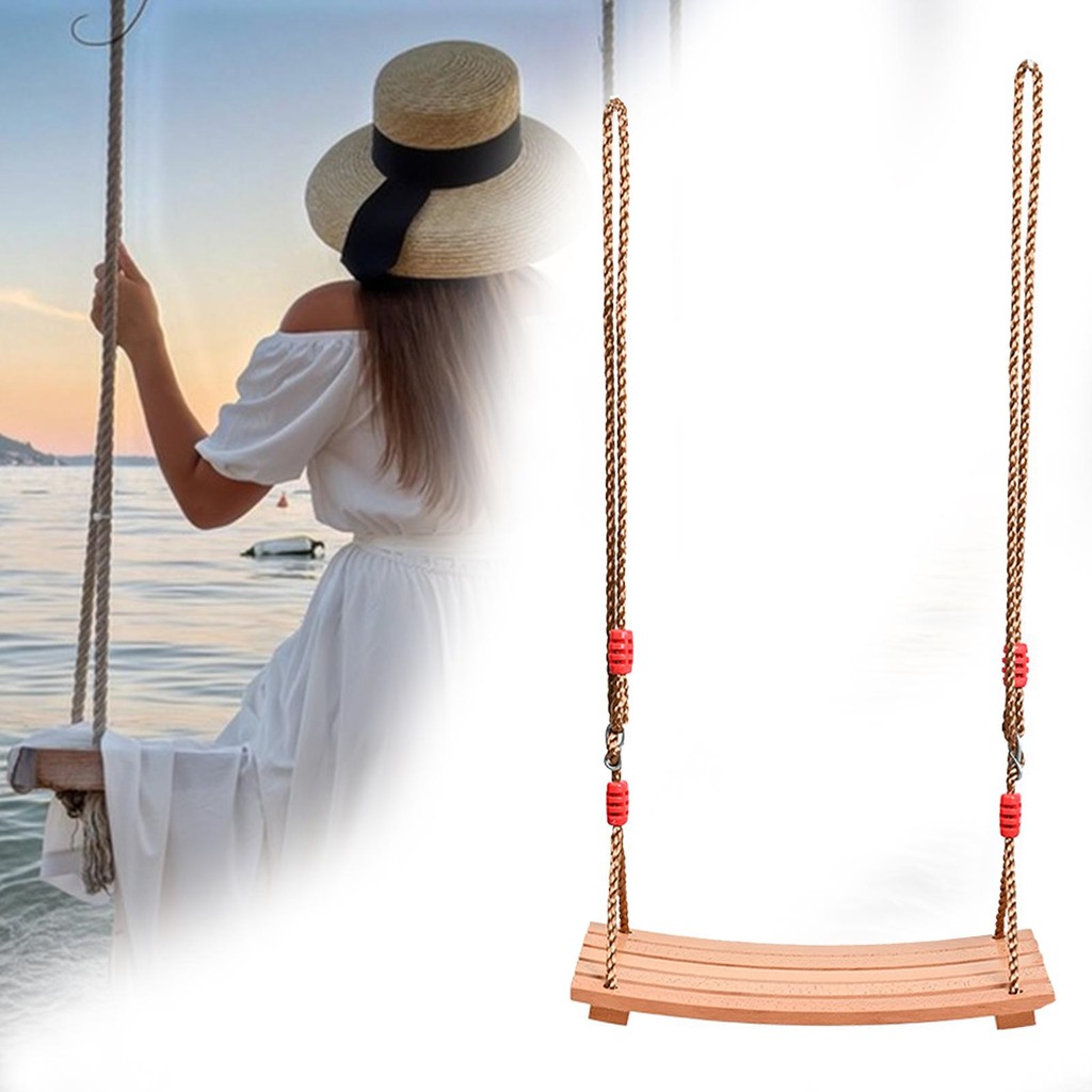 [uguuiya] Wooden Swing Home Decor Stable Unique Curved Design ...