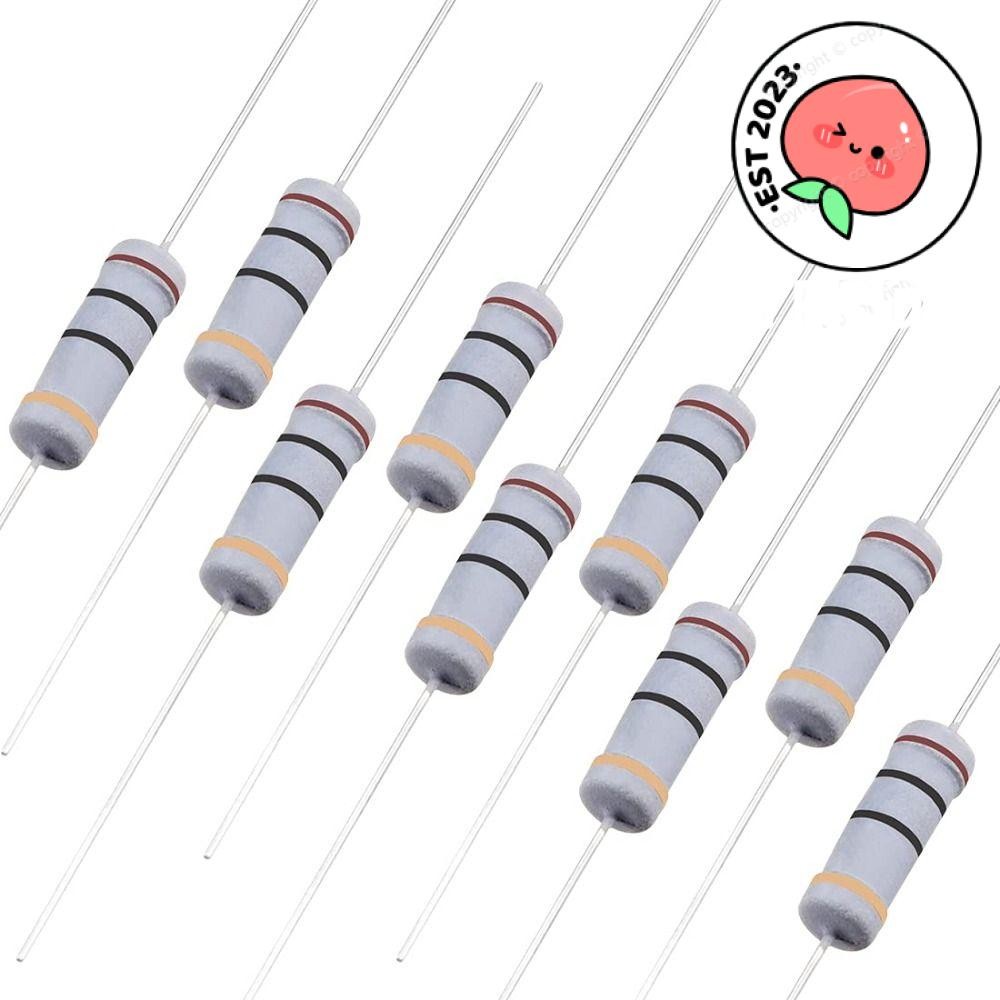 YRBWDYZDH Carbon Film Resistors, 3W 4 Bands 10 Ohm Resistor, Wide ...