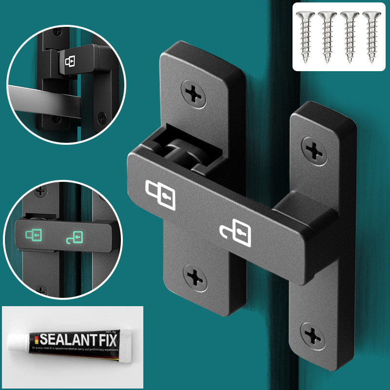 Night light 90°/180°Hasp Latches Door Lock Latch Zinc Alloy Sliding ...