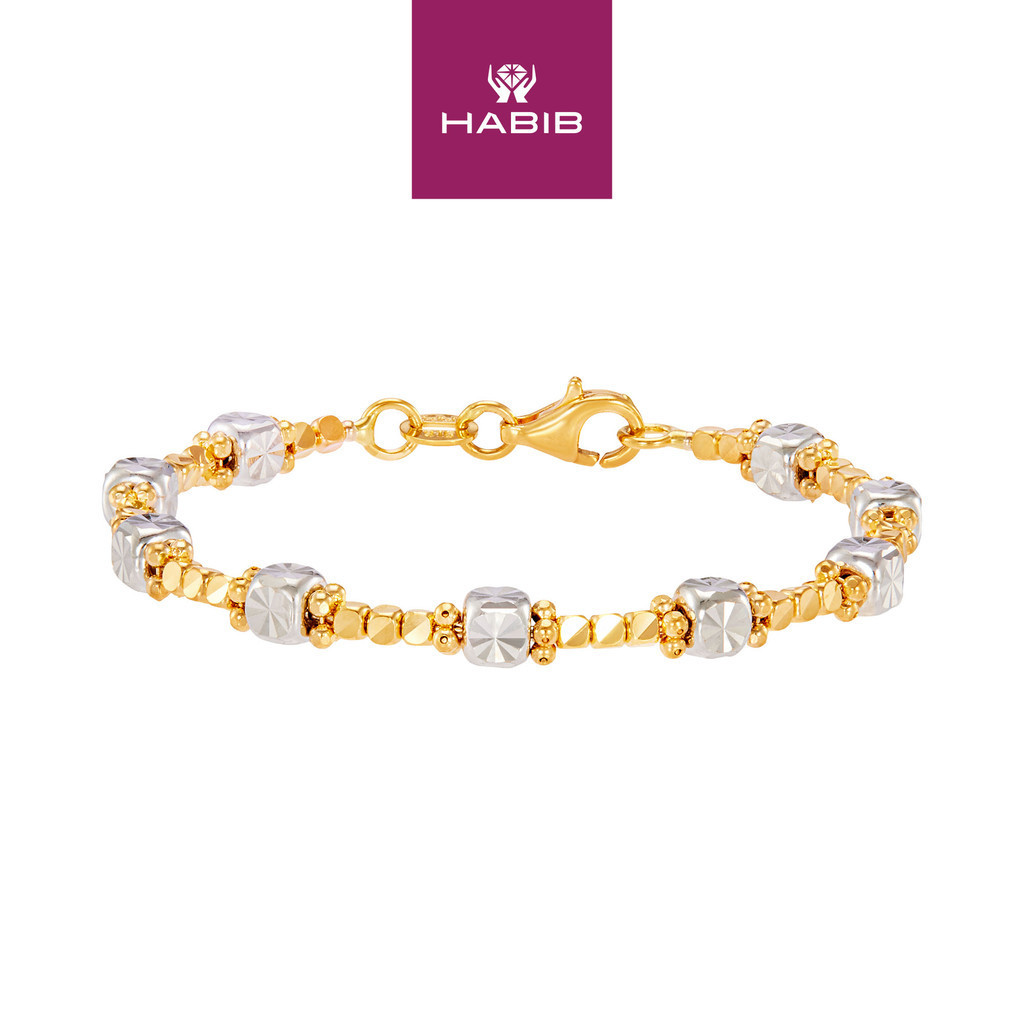 HABIB Oro Italia 916 Yellow and White Gold Bangle GB93021024(YW)BBY-BI ...