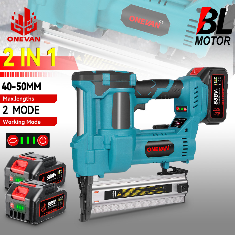 Brushless F15-F50 K410-K4 Electric Nail Gun 2in1 Cordless 2Gear Stapler ...