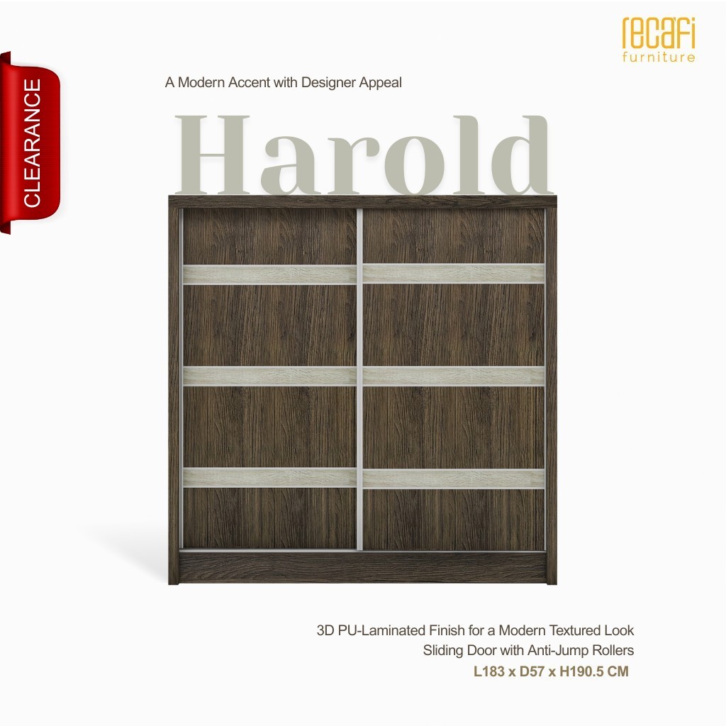 Recafi Furniture Harold 6*6FT Sliding Door Wardrobe | Closet wardrobe ...