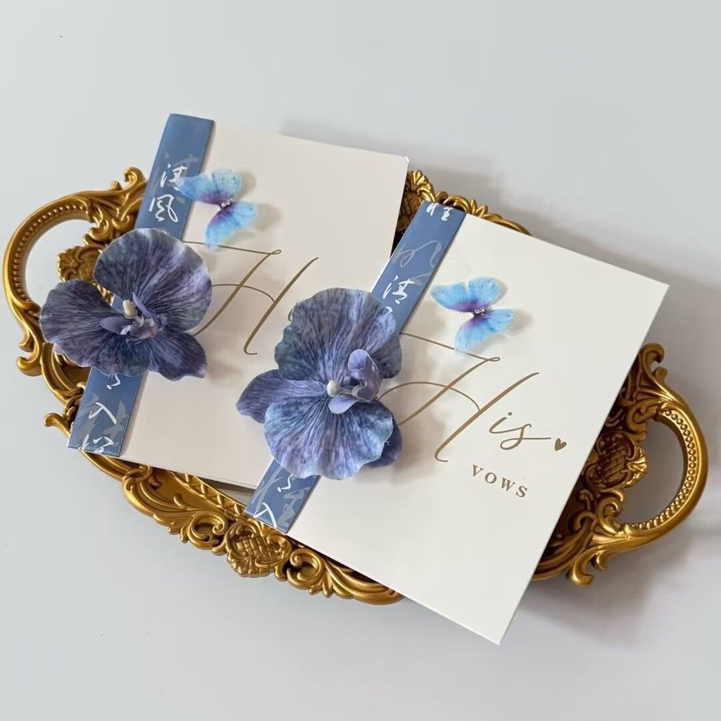 Marriage Vow Card Wedding Bride Groom Card Handwritten Mori Series ...