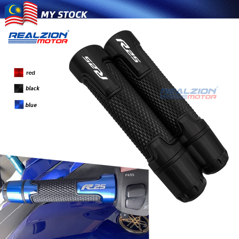 REALZIONMOTOR For Yamaha Yzf R25 V1 V2 V3 R25V2 Handlebar Grips Ends ...
